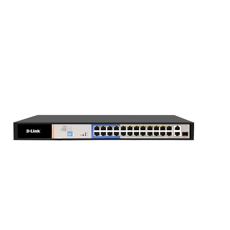 D-Link 26-Port PoE Switch with 24 PoE Ports (8 Long Reach 250m ...