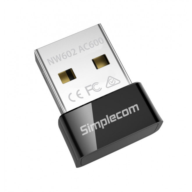 Simplecom NW602 AC600 WiFi Dual Band NANO USB Adapter – Worldwide PC ...