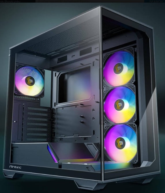 Antec C3 ARGB Black ATX, 270 Degrees Full View, 4x ARGB Ultra Gaming C ...